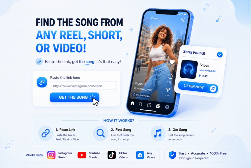 Best Free Song Finder Identify Songs from Reels & Shorts Links - Starrayto